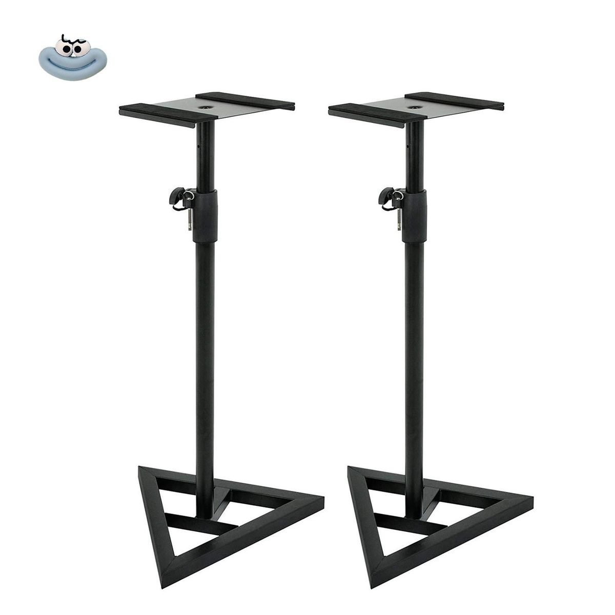 2pk Studio Monitor Stands, Shock-Absorbing, Height-Adjustable Stable ...