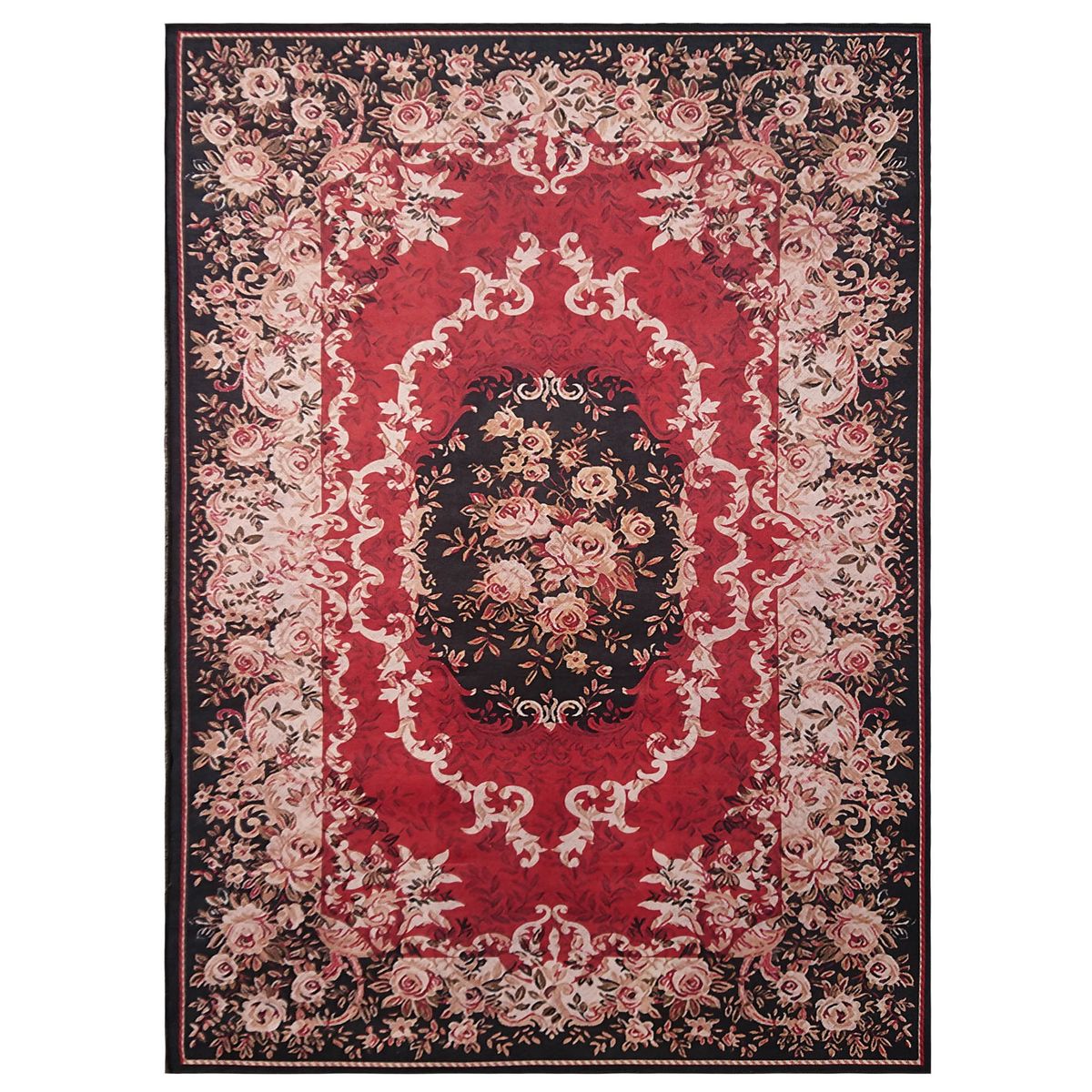 Ruby Red Persian Darius Polyester Print Rug 160x230cm | Buy Online in ...