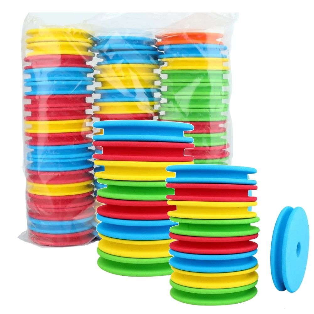 Camping Fishing Line Colour Foam Spool 4.5cm - 100 Pack | Shop Today ...