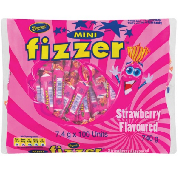Fizzer Mini Strawberry Flavoured Sweet (200 x 7.4g) | Shop Today. Get ...