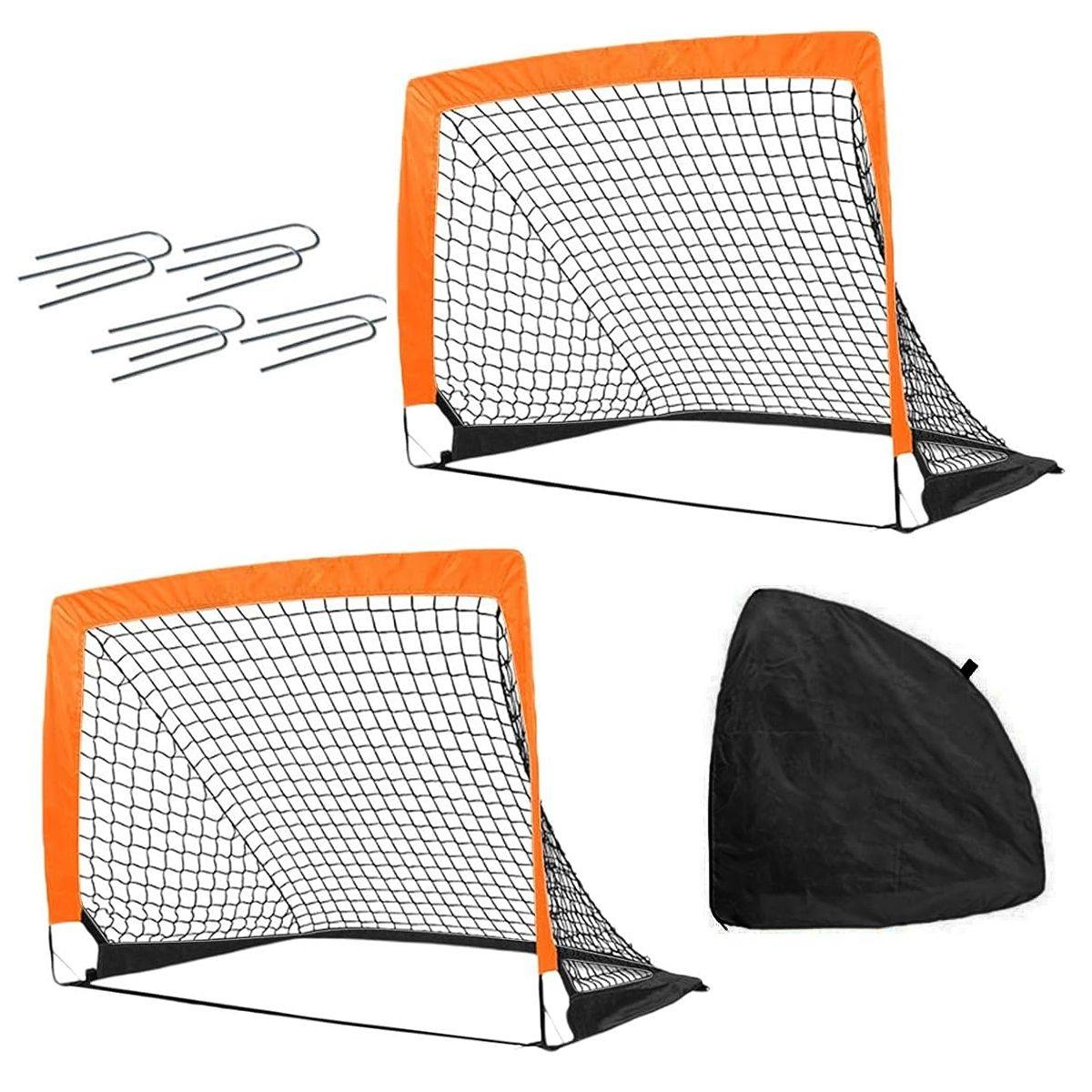 Foldable Soccer Goal Nets Set of 2 - 125cm | Shop Today. Get it ...