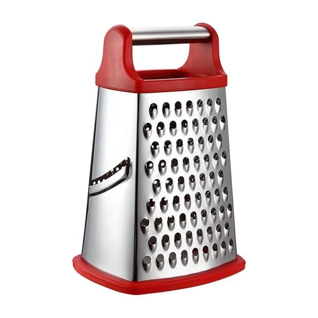 Stainless Steel 4 Sided Food Vegetable Box Grater with Non-Slip Bottom ...