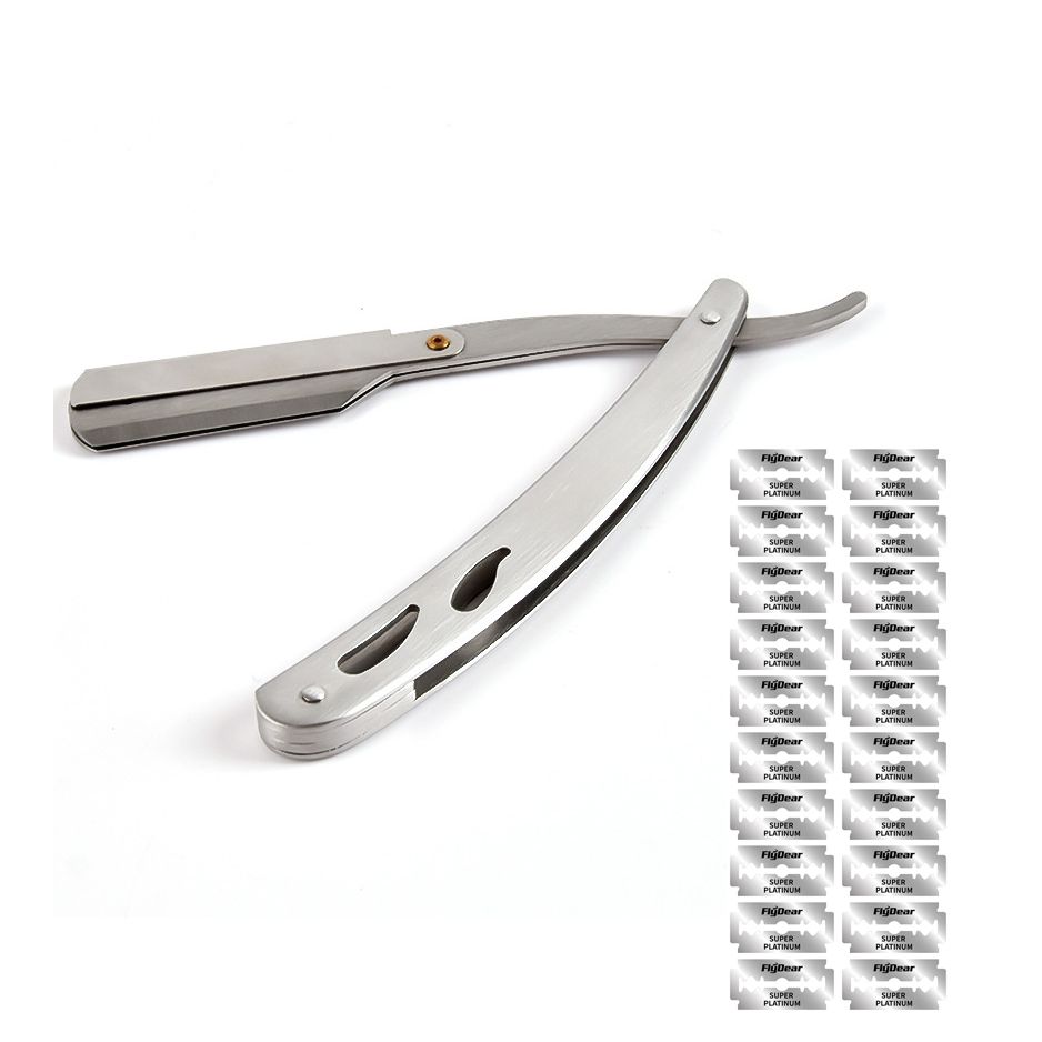 Men's Manual Old-Fashioned Stainless Steel Shaver with 20 Blades | Shop ...