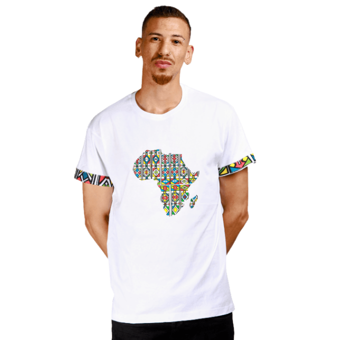 Ndebele African Map Shirt by Tribe Afrique - White | Shop Today. Get it ...