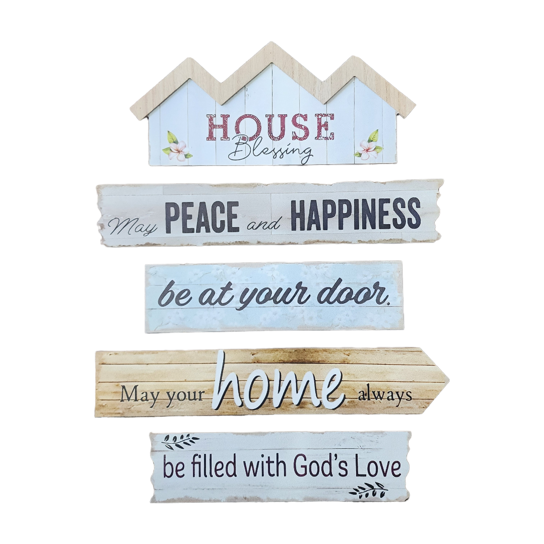 Inspirational 5 Piece Home Wall Art Décor Sign | Shop Today. Get it ...