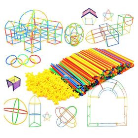 Toy Straw Constructor Interlocking Building Block Connectors-19cm-150 ...