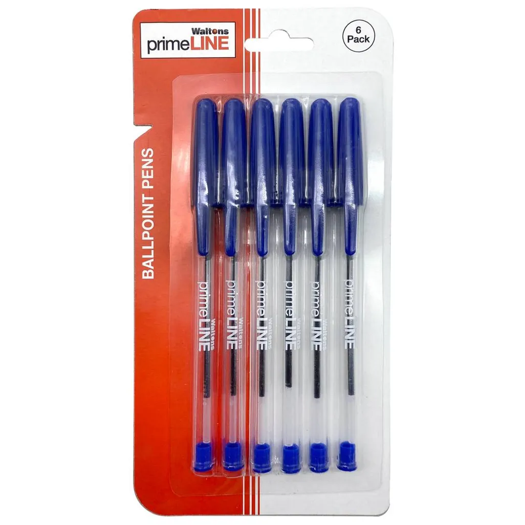 Primeline- Ballpoint Pen Blue- Pack of 6 ×6 | Shop Today. Get it ...