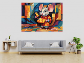 Cheesy Mouse Canvas Wall Art - 0069 | Shop Today. Get it Tomorrow ...