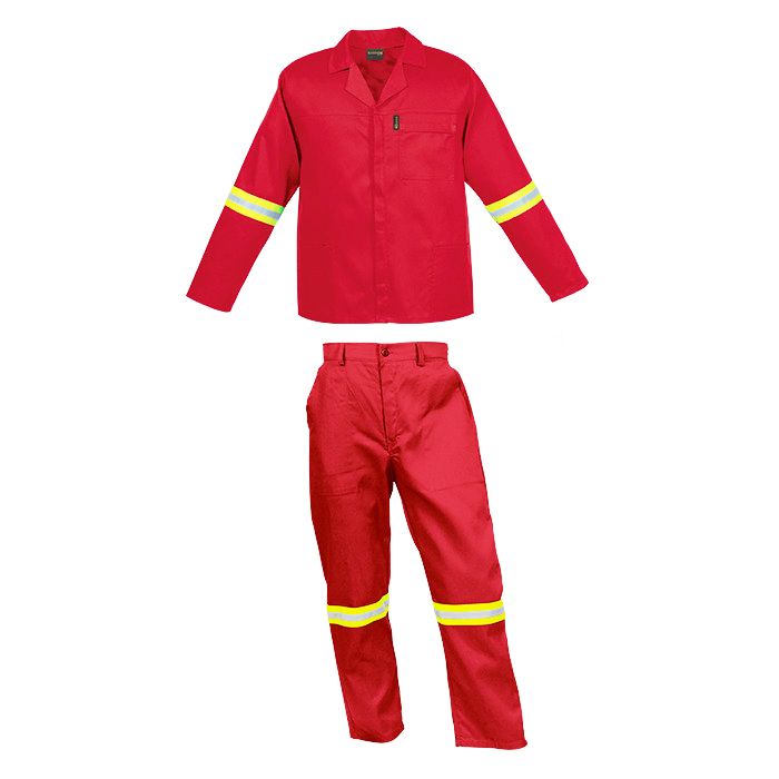 2 Piece Red Work Suit With Reflective Arms And Legs | Shop Today. Get ...