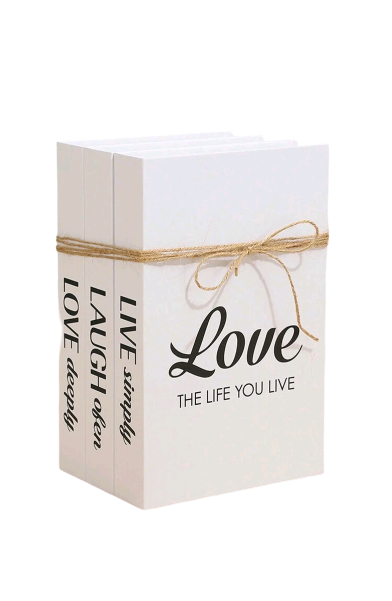 Three Pieces Tabletop Decorative books- Live, Laugh and Love | Shop ...