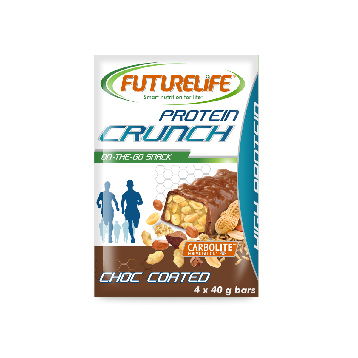 FutureLife Crunch Protein Bar Multi Pack Chocolate Coated - 4 x 40g ...
