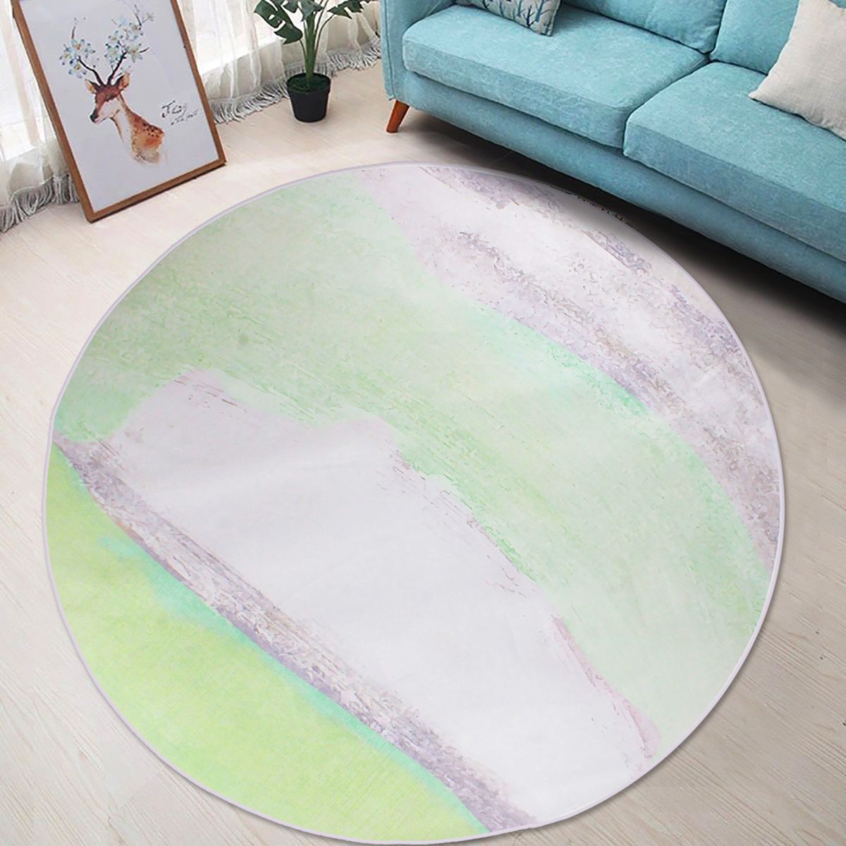 160cm Round LMA Branded 3D Printed Area Rug Lightweight - R66 | Shop ...