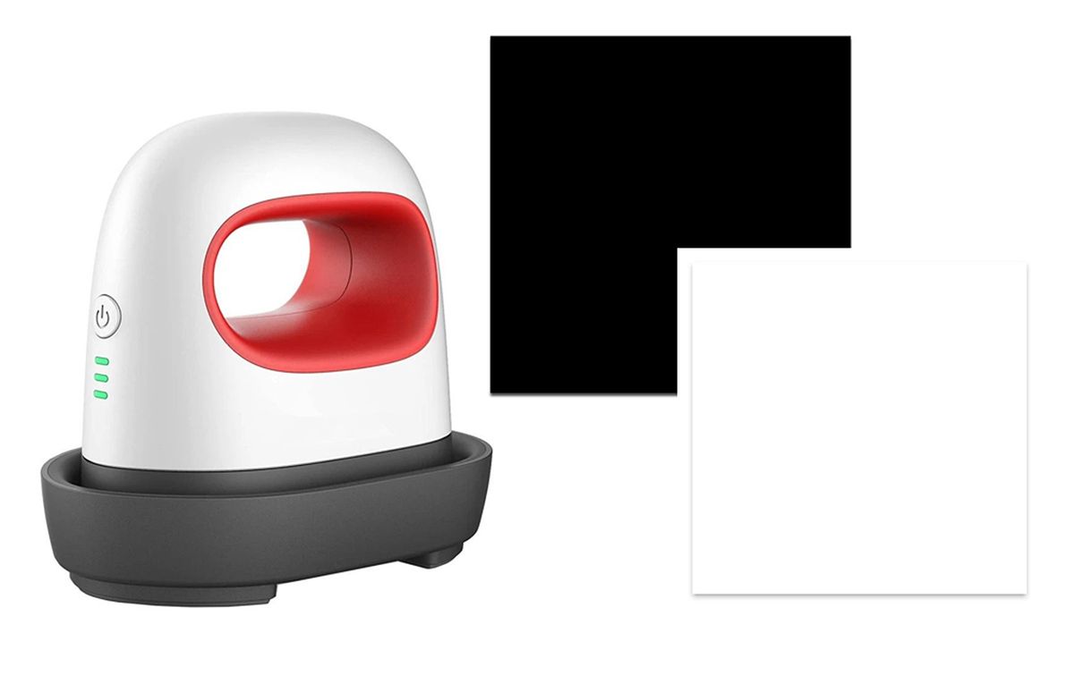 Mini Heat Press Machine Vinyl Transfer + 2x15cm Black & White heat ...