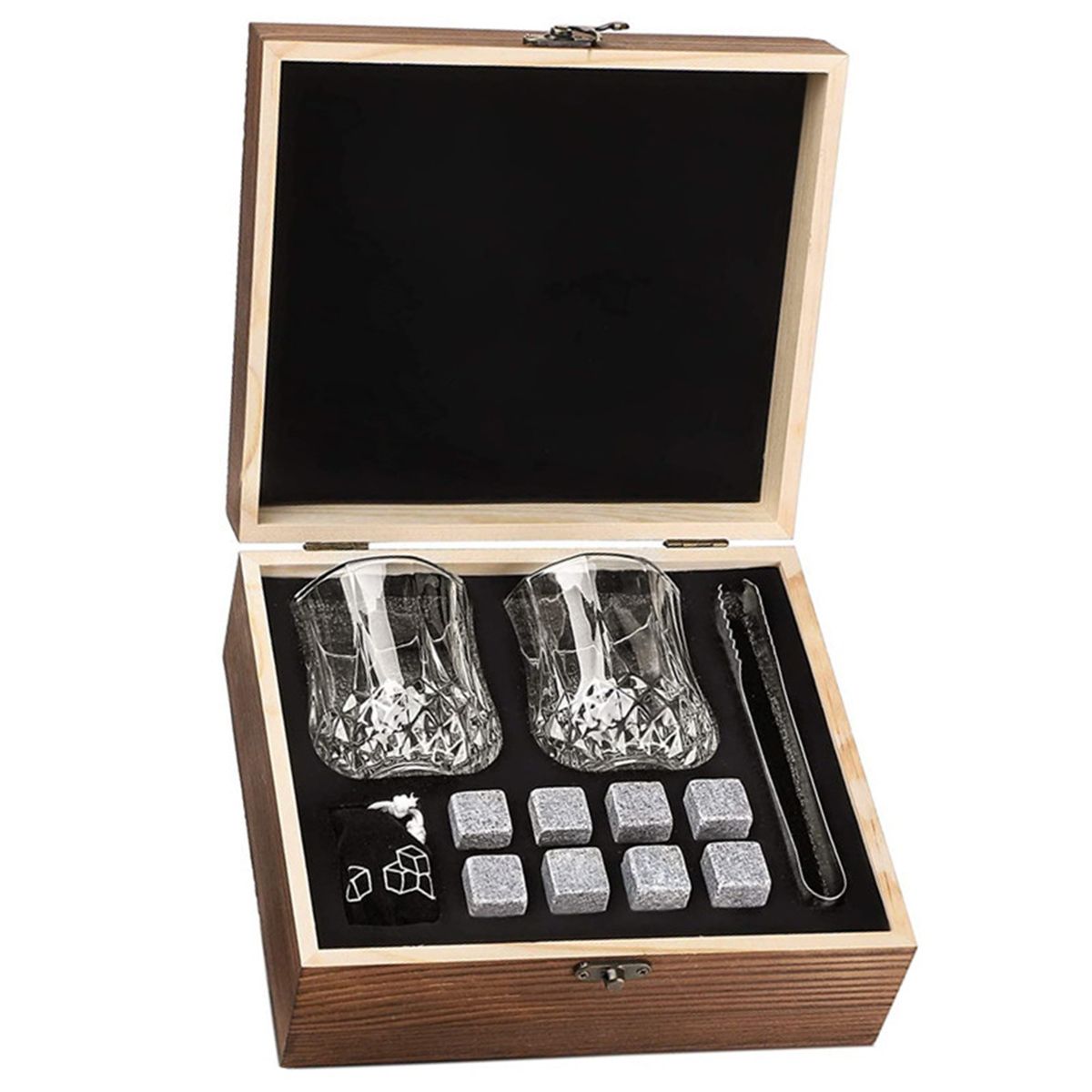Whiskey Glass Set,Wisky Stones Gift Set With Glasses And Cooling Stones ...