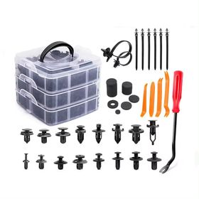 Car Clips Auto Fasteners Bumper Push Trim Clips Pin Rivet Kit Retainer ...