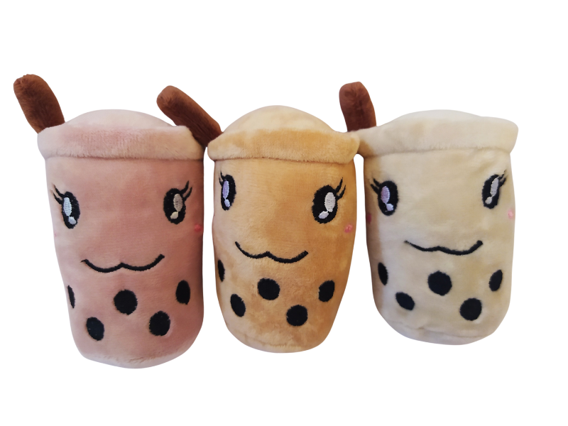 Boba Bubble Tea Soft Key Holders Combo - Brown, Beige & Pink | Shop ...