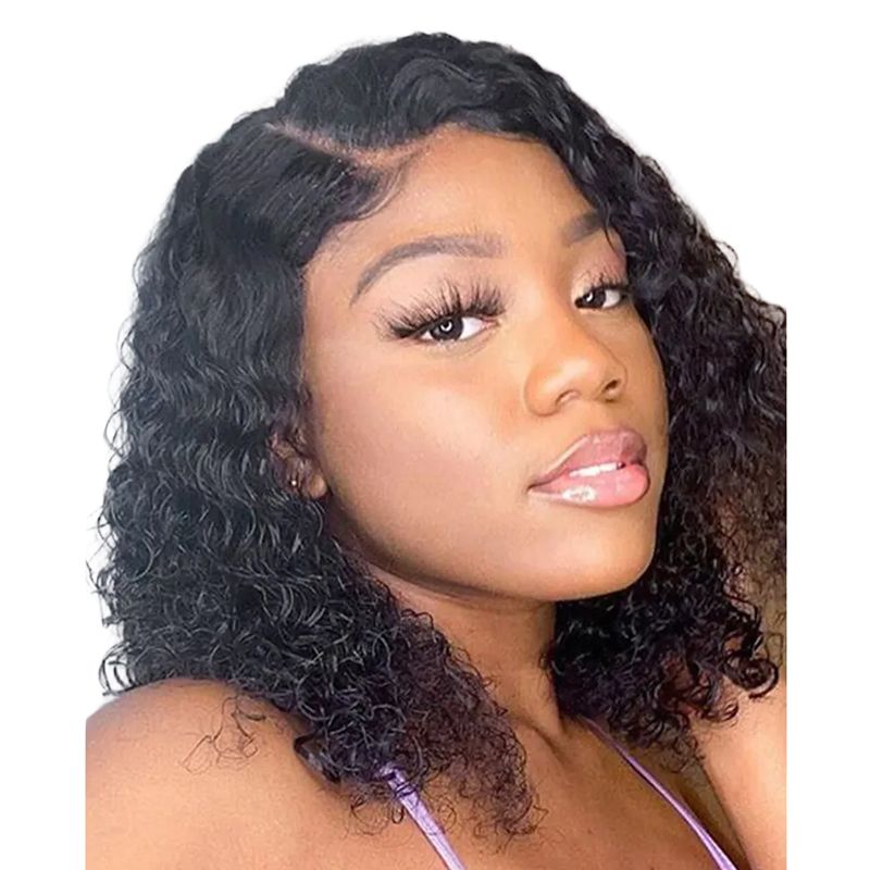 VSP 12" Brazilian Hair Deep Wave Bob Wigs 13x4 Lace Front Wig Short ...