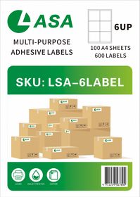 6 UP 100 A4 Sheets Barcode Adhesive Label | Shop Today. Get it Tomorrow ...