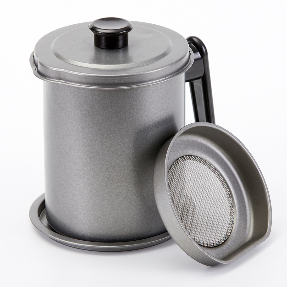 Oil Strainer Filter Grease Pot Bacon Grease Oil Container with Strainer ...