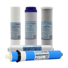 SUPERPURE 5-Stage 10 inch Slimline RO Filter Set (incl. Membrane ...
