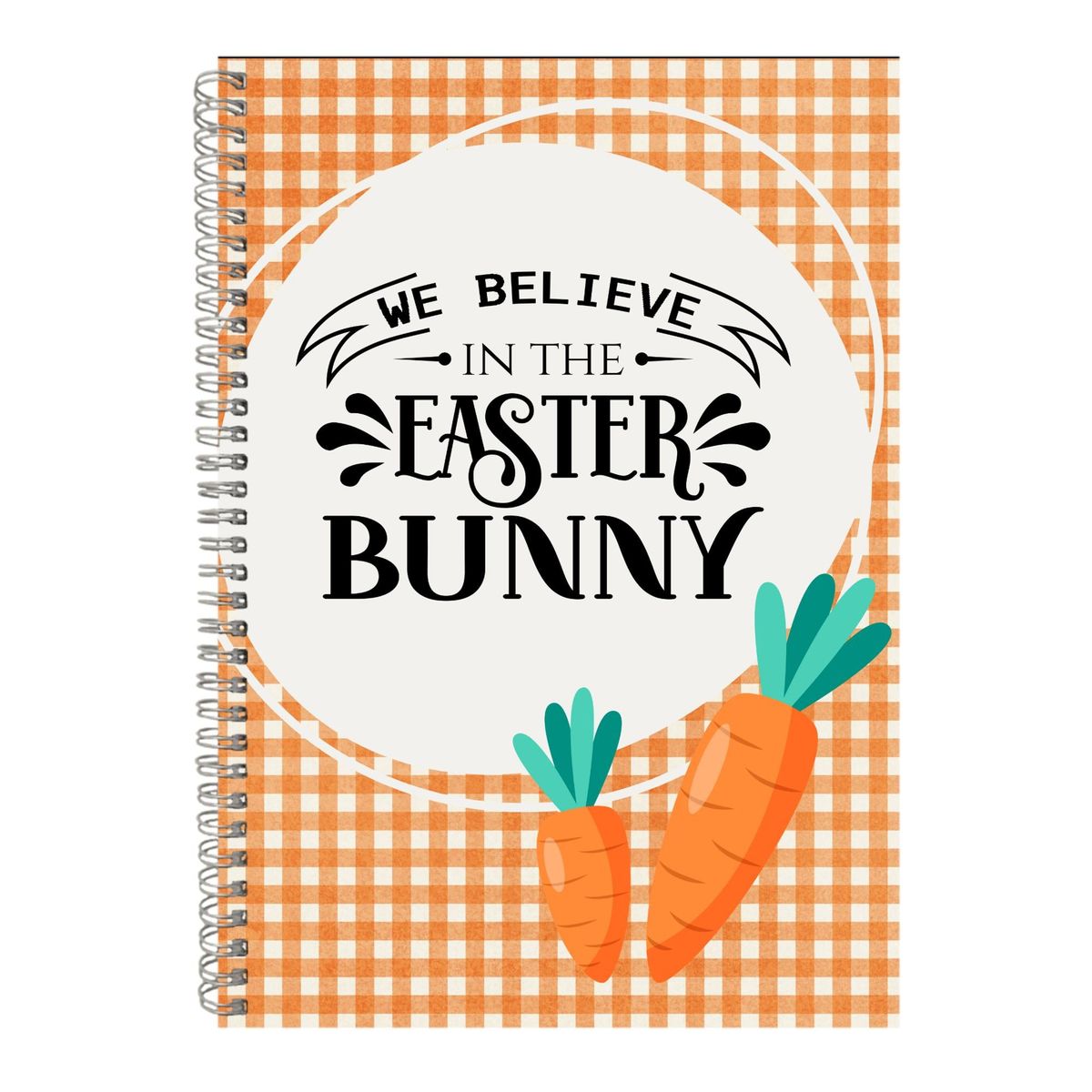 Carrots A4 Notebook Spiral Lined Easter Graphic Design Notepad Present ...