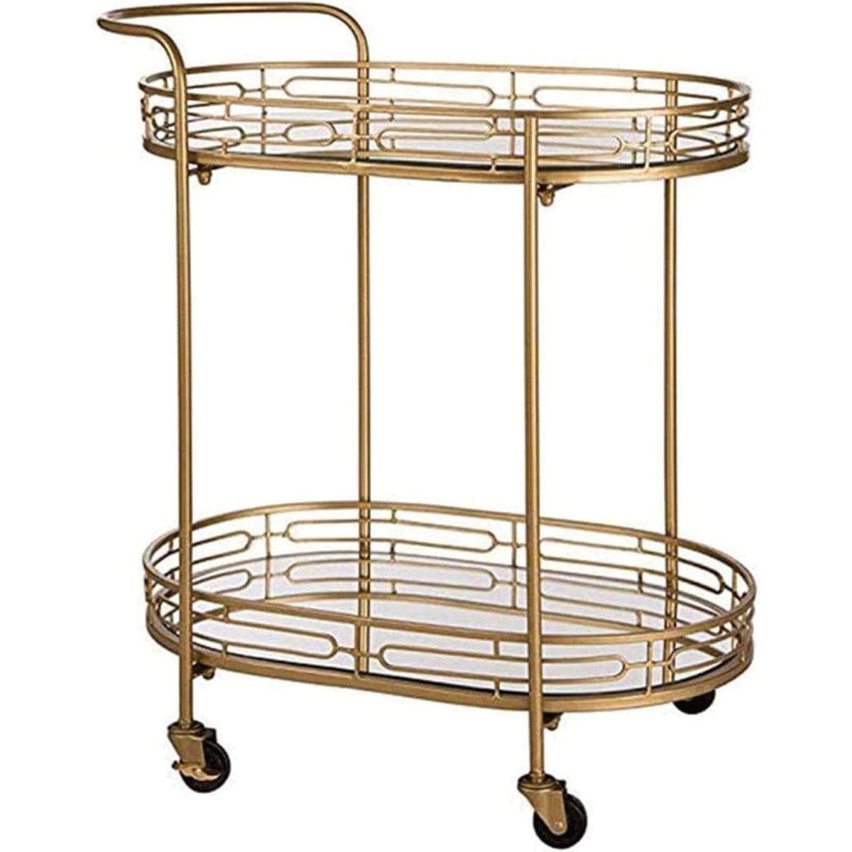 Oval Glazed 2-Tier Tray Trolley Cart | Shop Today. Get it Tomorrow ...