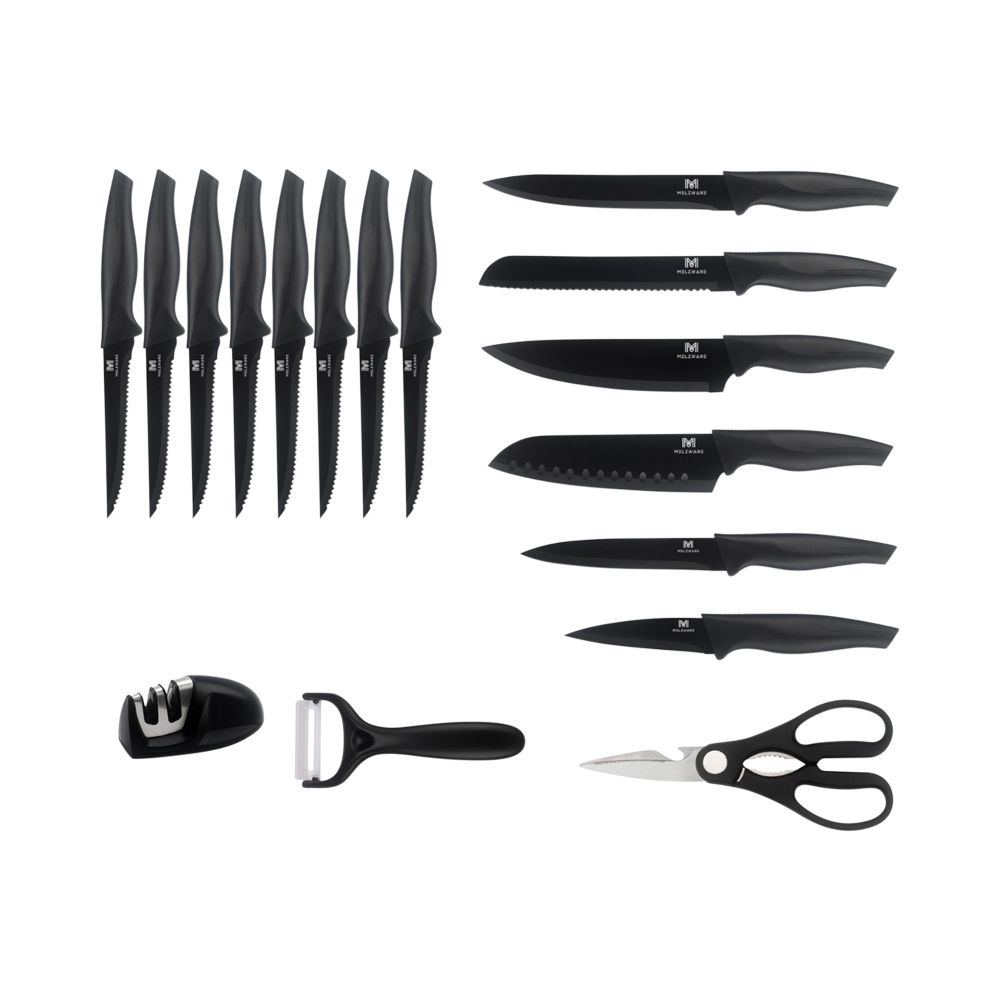 Melzware- 17 Piece Kitchen Knife Set | Shop Today. Get it Tomorrow ...