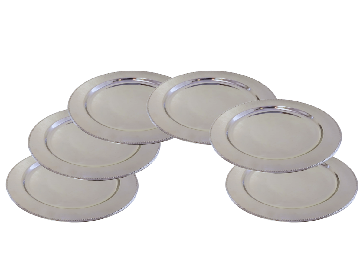 Stainless Steel Underplate/Charger Plate with Dots - Set of 6 | Shop ...