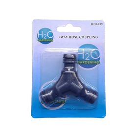 H20 Garden Hose Coupling 3 Way Split Water Flow | Shop Today. Get it ...