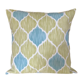 Green & Blue Pattern Cotton Pillow Envelope Closure 50x50cm | Shop ...