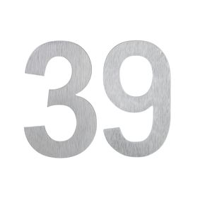Sleek Stainless Steel House Number 39 - Modern, Durable, 228mm Thick ...