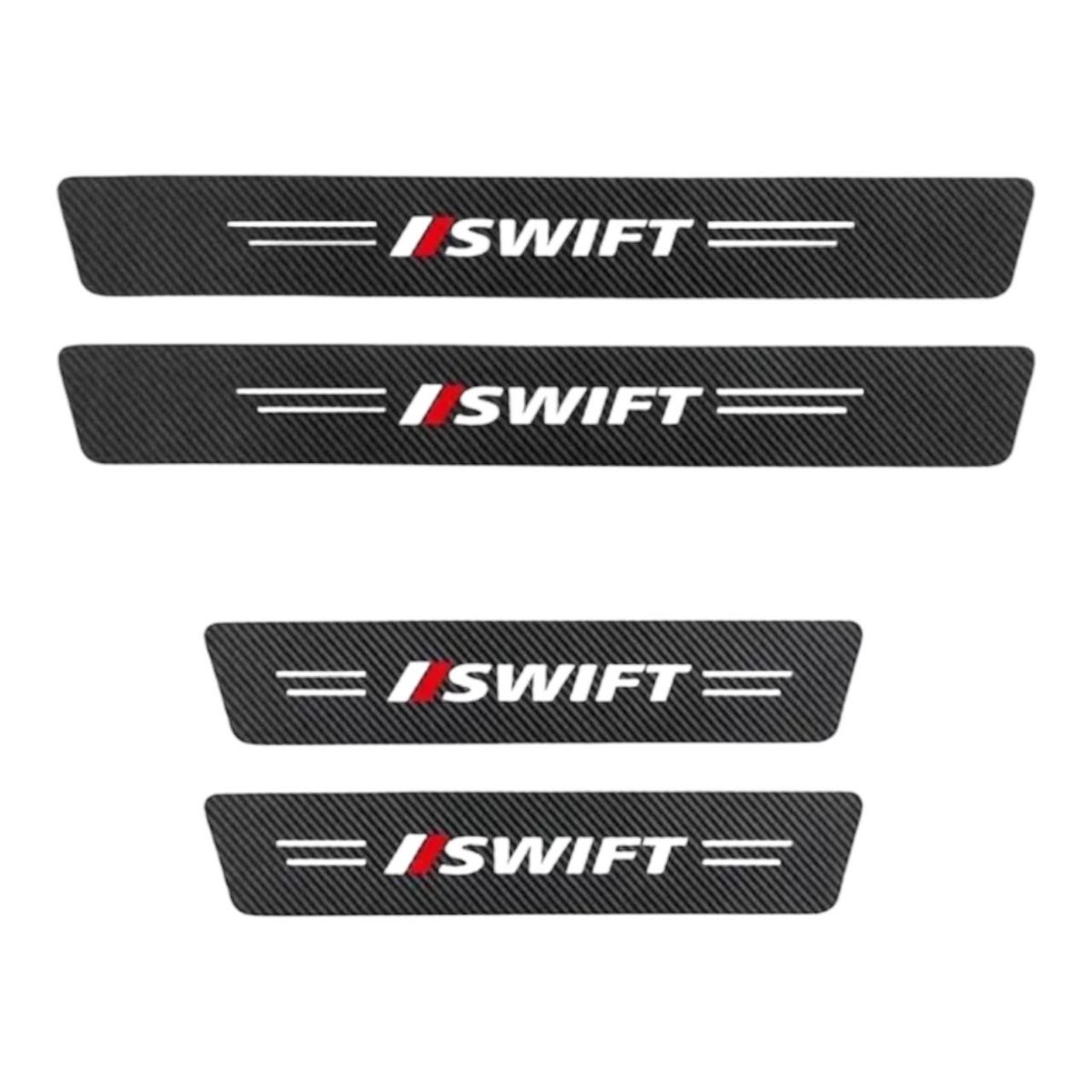 Suzuki Swift - Door Sill Protective Vinyl Stickers - Red/White | Shop ...
