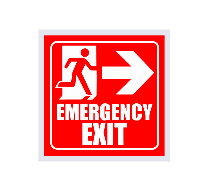 Emergency Exit ABS Safety Sign Board | Shop Today. Get it Tomorrow ...