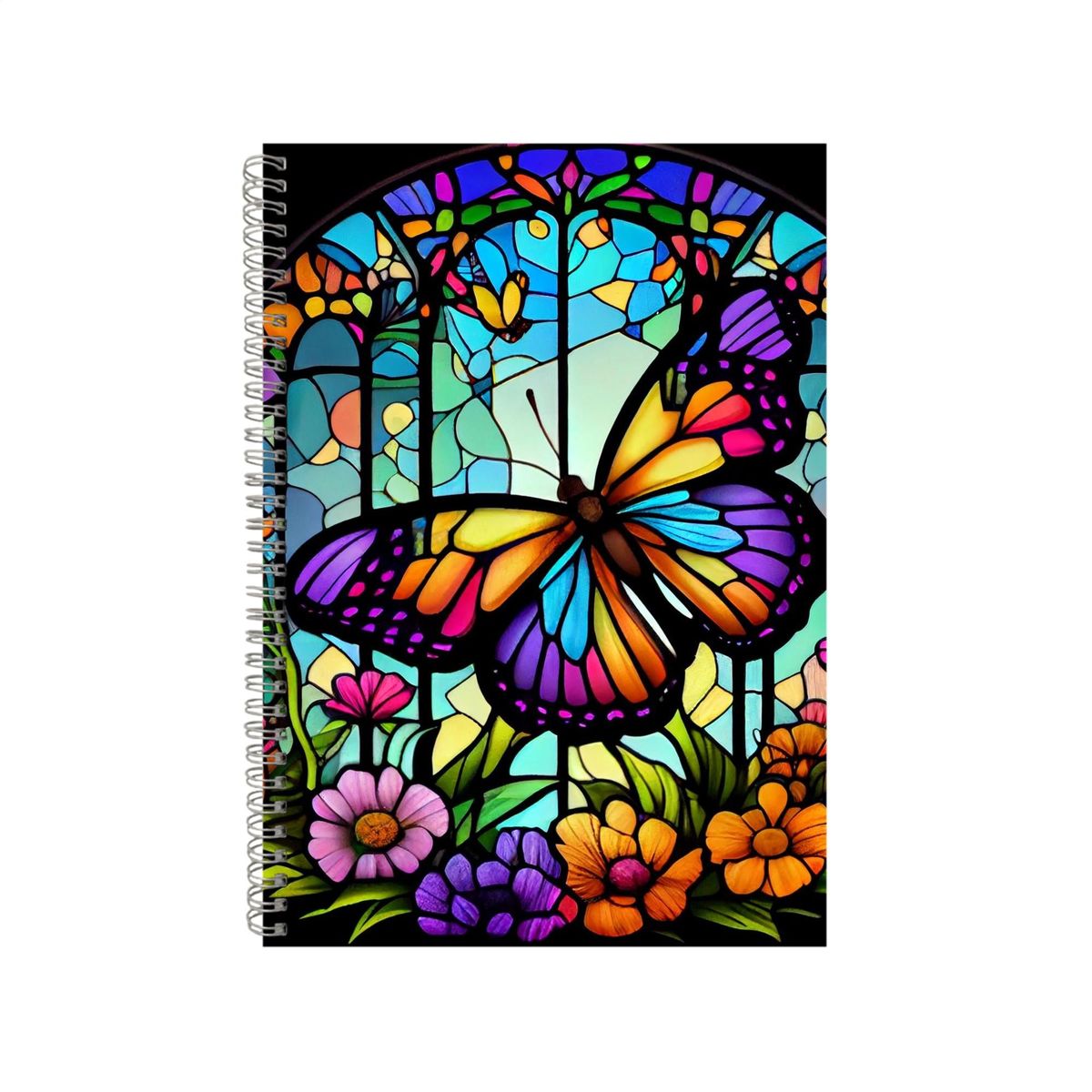 Colorful Butterfly Stained Glass Notebook Gift Idea A4 Notepad Pad 89 ...