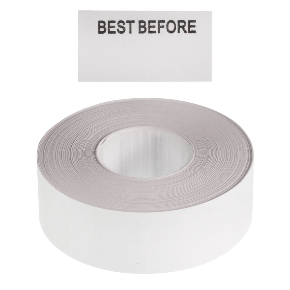 Elael 22X12HX White BEST BEFORE Label for Kendo Gun 20 rolls Per Box ...