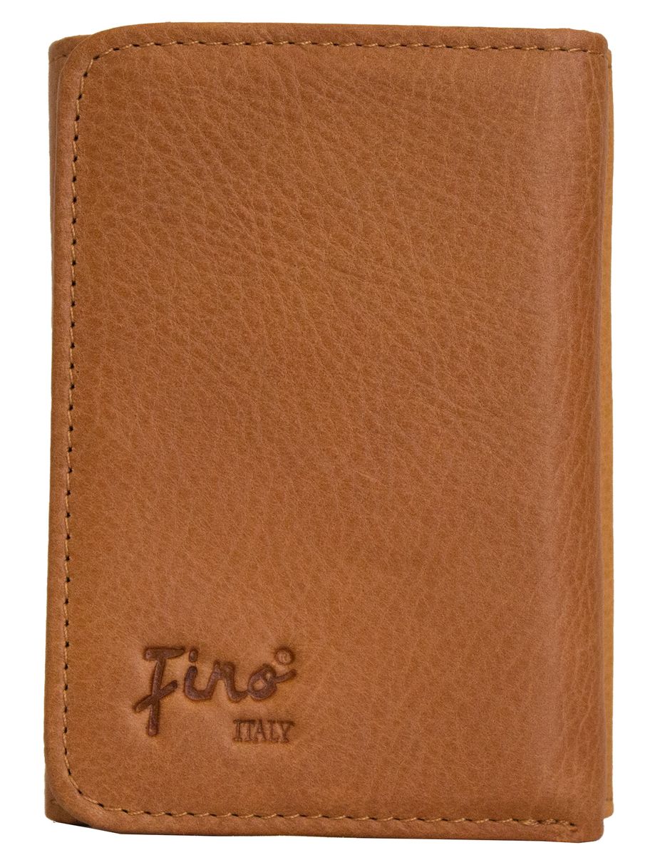 Fino GX-052 Full Grain Genuine Leather Slim Compact Card Wallet with ...