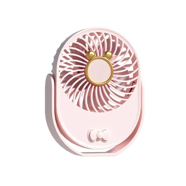 Portable USB Rechargeable Cooling Cute Mini Cartoon Hand Desktop Fan ...