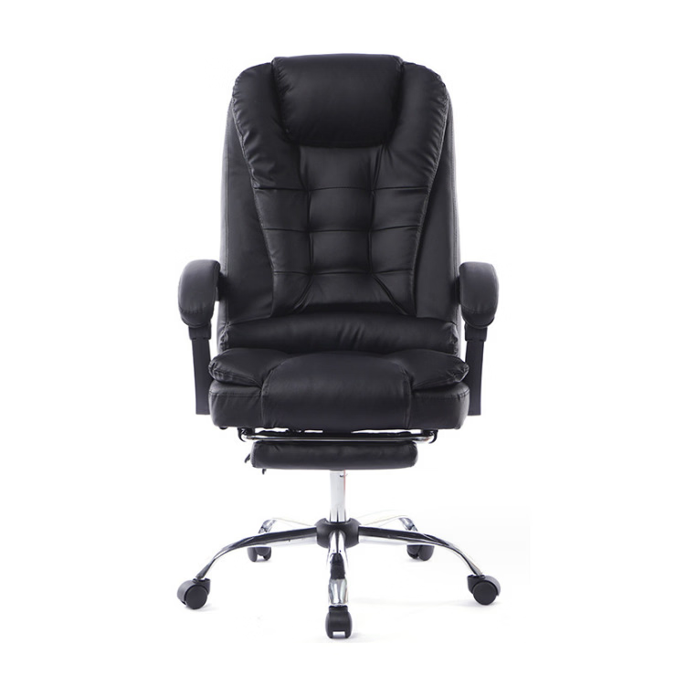 High Back Executive Office Chair with Footrest - Ergonomic PU Leather ...