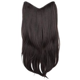 Luxurious 22-Inch Long Straight Layered Hair Extension - Black-Brown ...