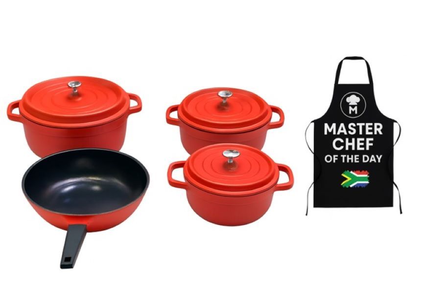 U.N High Quality 7 piece Cookware Set with Aluminum Lid with Master ...