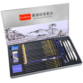 Professional Sketch Drawing/Sketching Pencil Art Kit Set - 29 Piece Tin ...