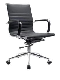 Office Gas height adjustable Standard chrome base Chair - Black | Shop ...