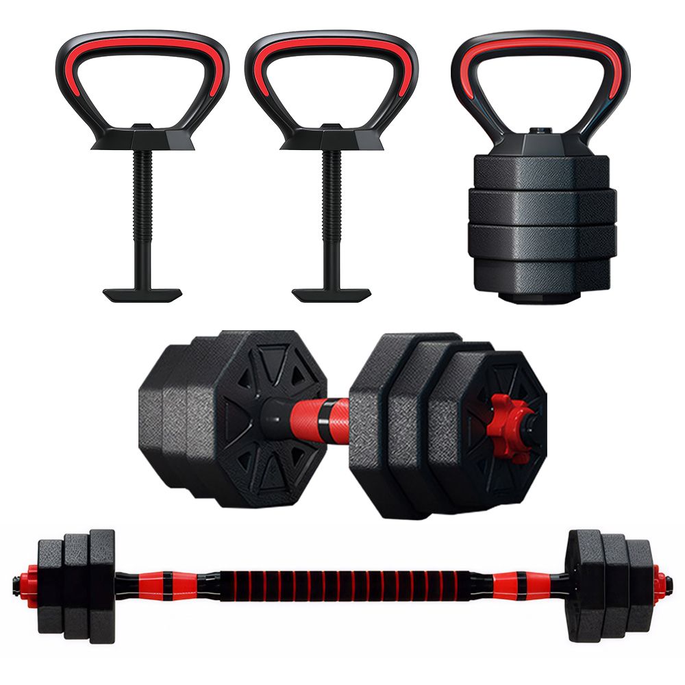 Topika Adjustable Dumbbell & Barbell Set 20/30Kg Free Weights for Home ...