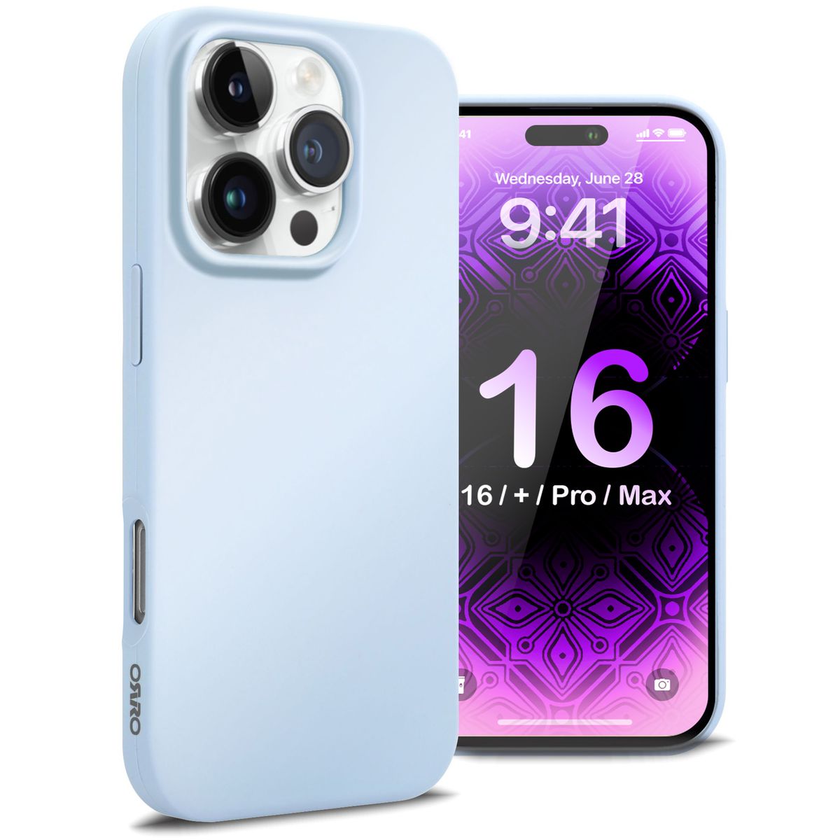 ORRO iPhone 16 Series Case Pastel Liquid Silicone Cover 16/Plus/Pro/Pro ...