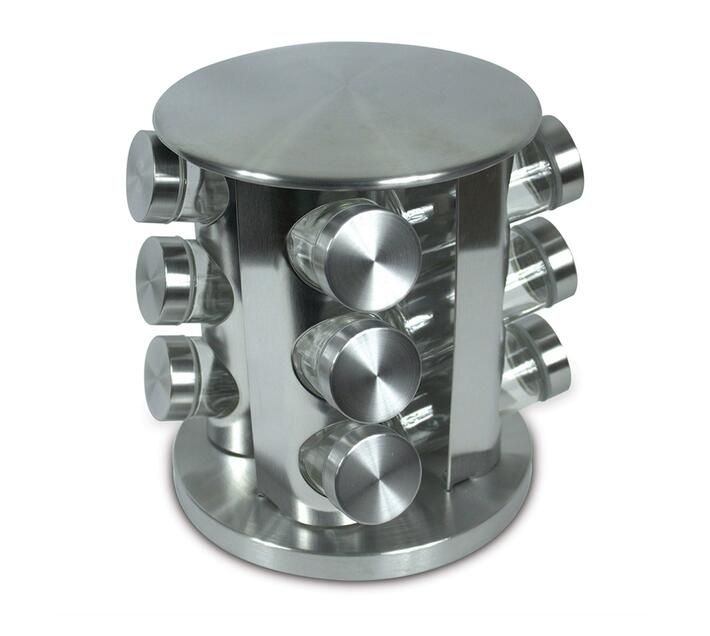 Stainless Steel Spice Rack 12 Piece - Silver | Shop Today. Get it ...