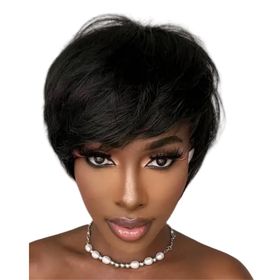 VSP Pixie Cut/Straight Short Bob Wig Brazilian Virgin Hair Non-Lace Wig ...
