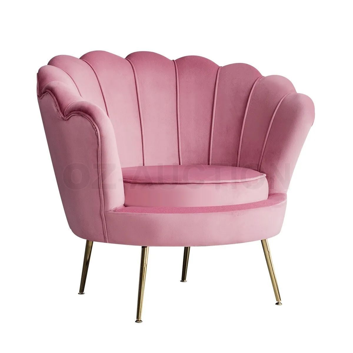 Luxurious Velvet Single Seater Couch - Pink | Shop Today. Get it ...