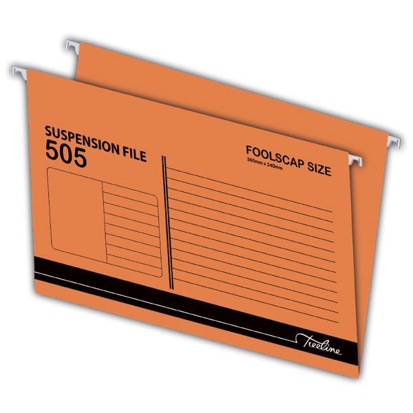 Treeline - Foolscap Suspension File, Orange Box of 25 | Shop Today. Get ...