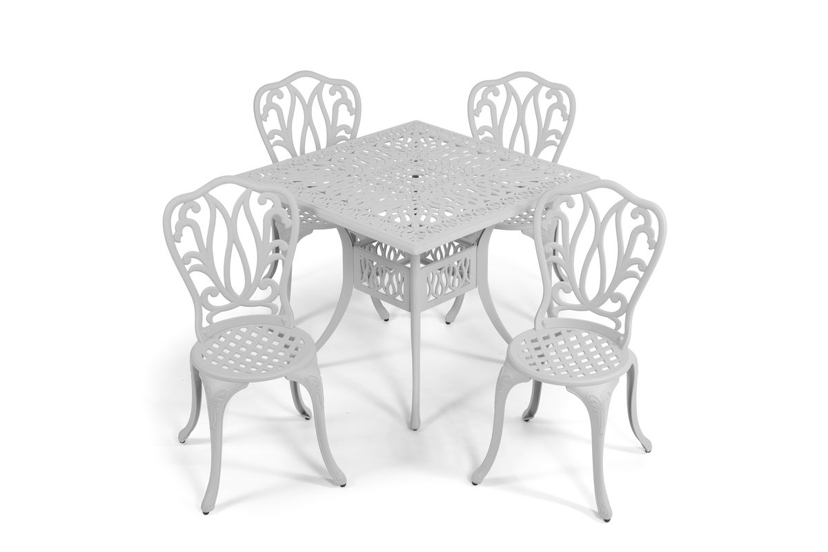 4 Seater Lisa Outdoor Patio Dining Set ~ 5-Piece Aluminium Table and ...