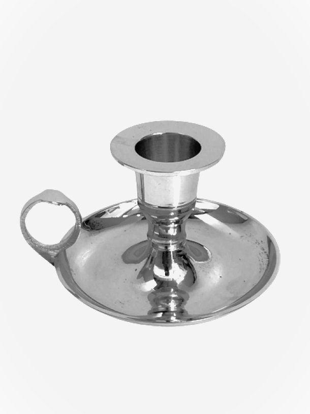 Dinner Candle Holder with Handle - Silver Finish | Shop Today. Get it ...